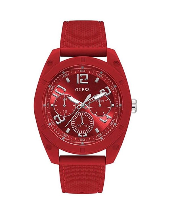 Guess Red Colour Men Watch Model W1256G4 | Arktastic