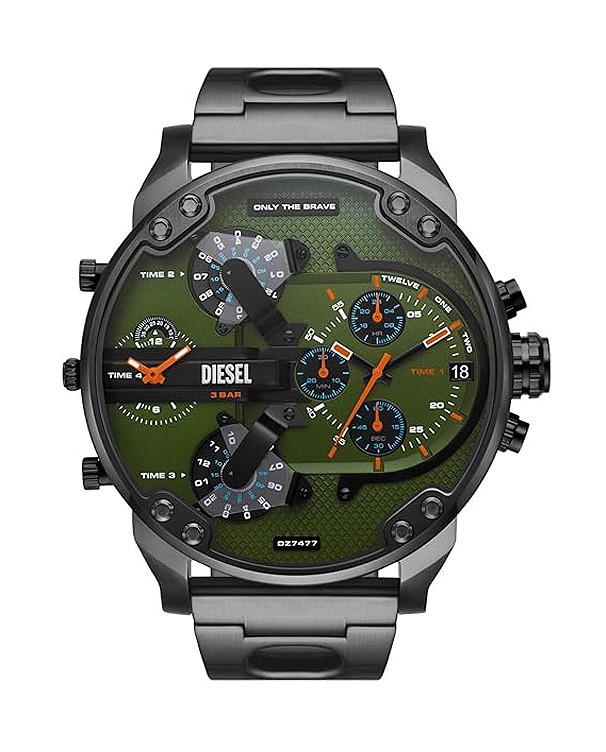 Diesel MR. DADDY Chronograph Green Dial Men's Watch Model DZ7477 ...